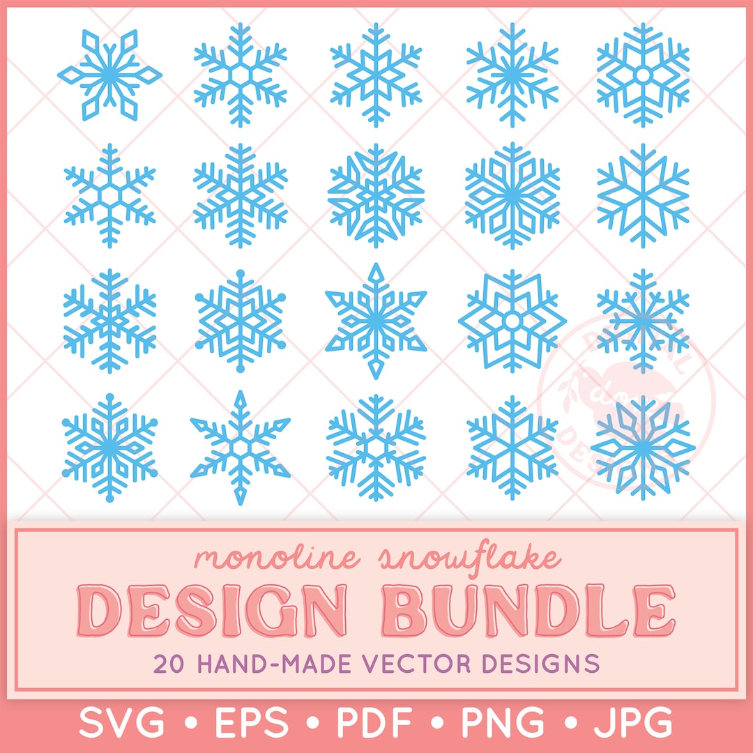 Snowflake SVG Bundle, Winter SVG, Holiday Clipart, File for Cricut ...