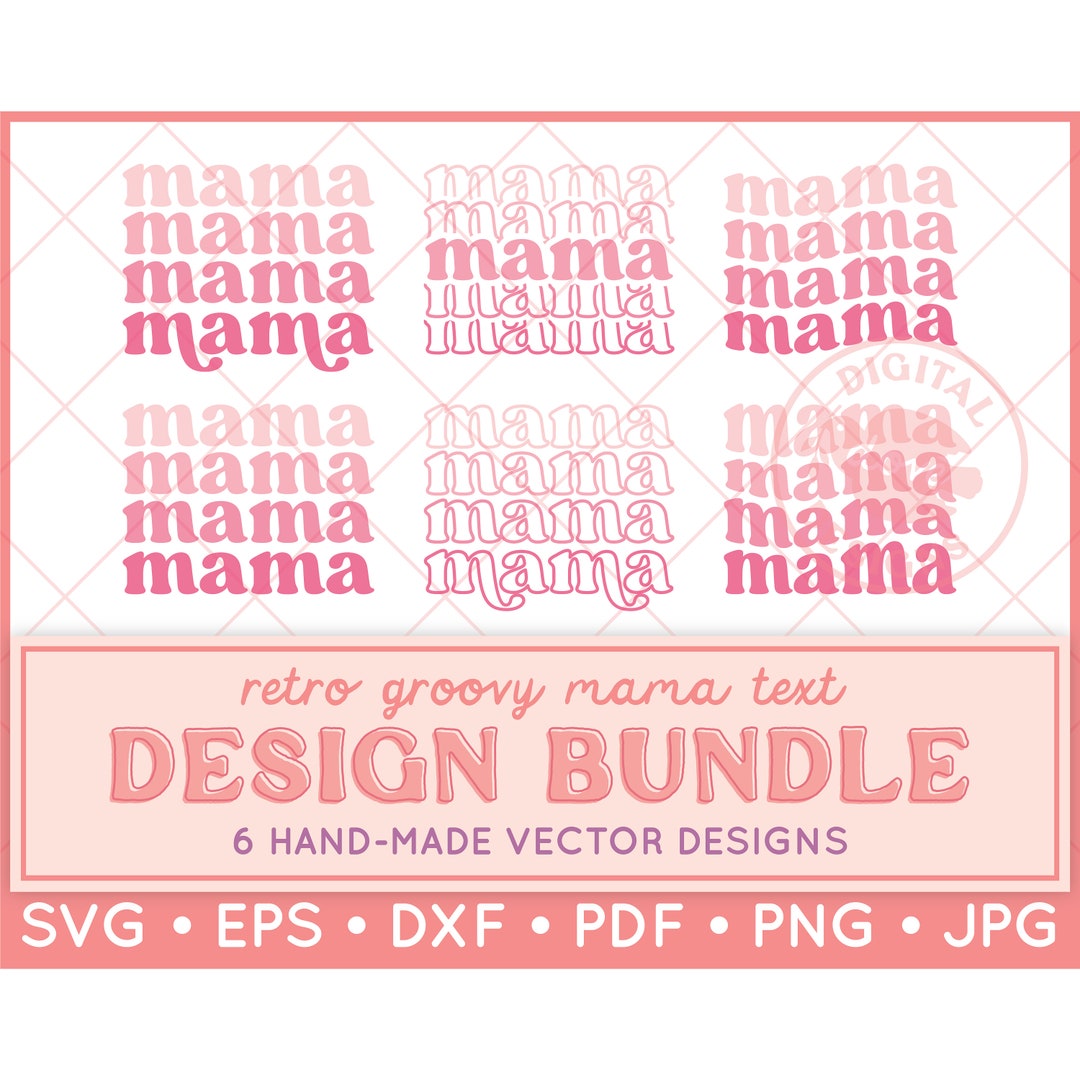 Retro Mama SVG Bundle, Mother's Day Gift, Gift for Mom, Files for ...