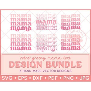 Retro Mama SVG Bundle, Mother's Day Gift, Gift for Mom, Files for ...
