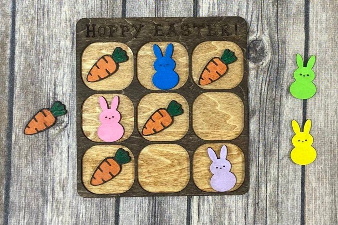 Bunny Tic Tac Toe - Cut File - Etsy