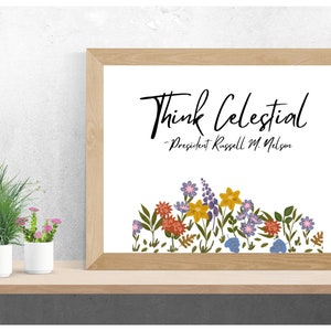 10 THINK CELESTIAL LDS Prints |young Men/women Handout |relief Society ...