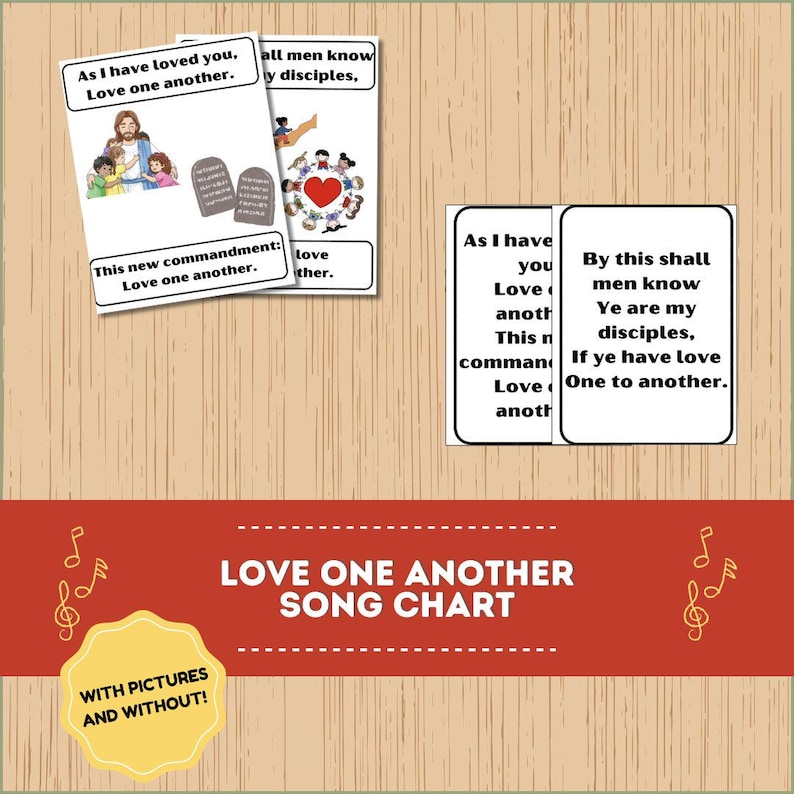 Love One Another Song Chart | LDS Primary Singing Time | Primary ...