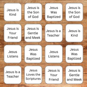 Jesus Christ Matching Game Christian Memory Activity Great for LDS ...