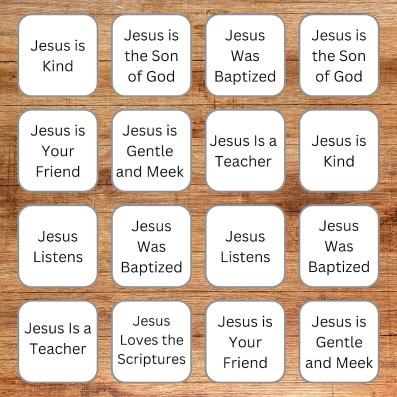 Jesus Christ Matching Game | Christian Memory Activity | Great for LDS ...