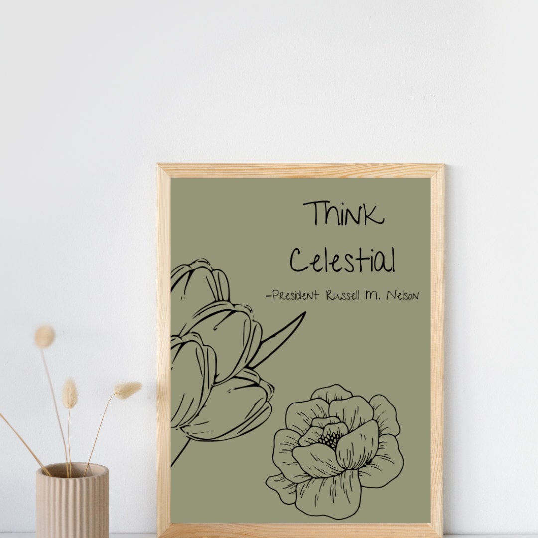 10 THINK CELESTIAL LDS Prints |young Men/women Handout |relief Society ...