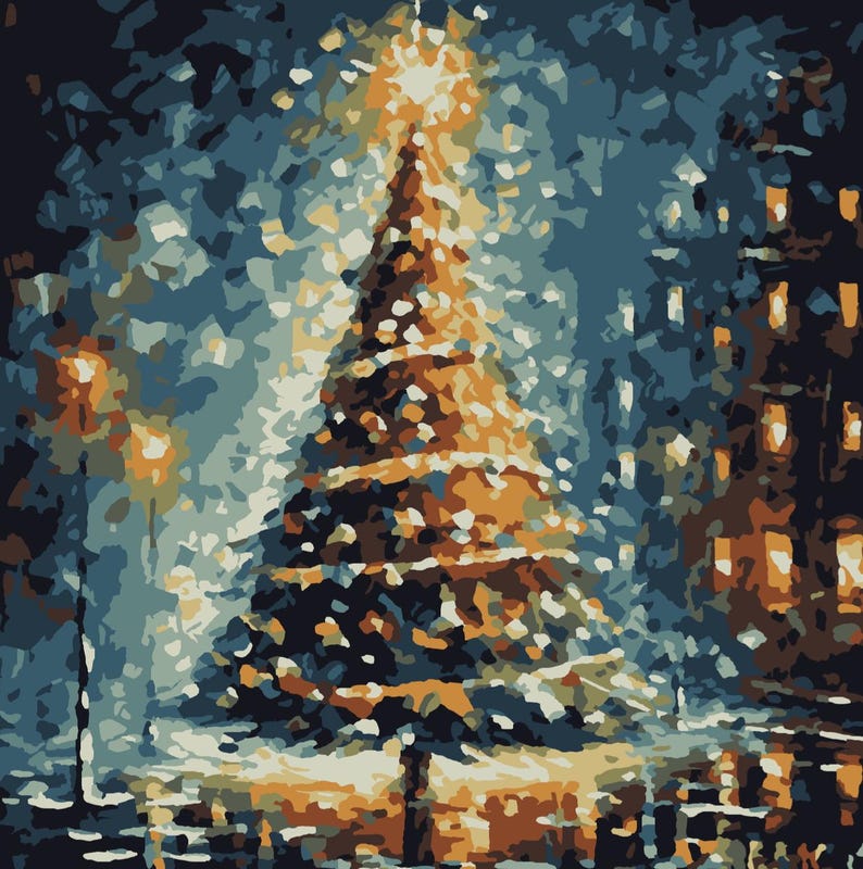 Christmas Paint by Number | Bundle of 3 | Nativity | Tree | Gift or ...