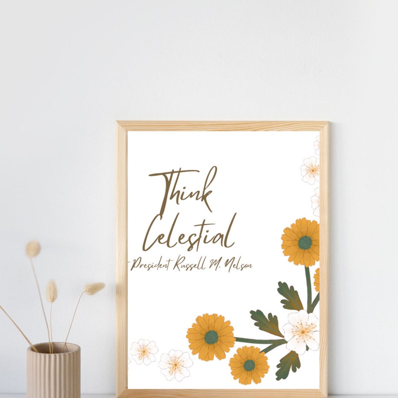 10 THINK CELESTIAL LDS Prints |young Men/women Handout |relief Society ...