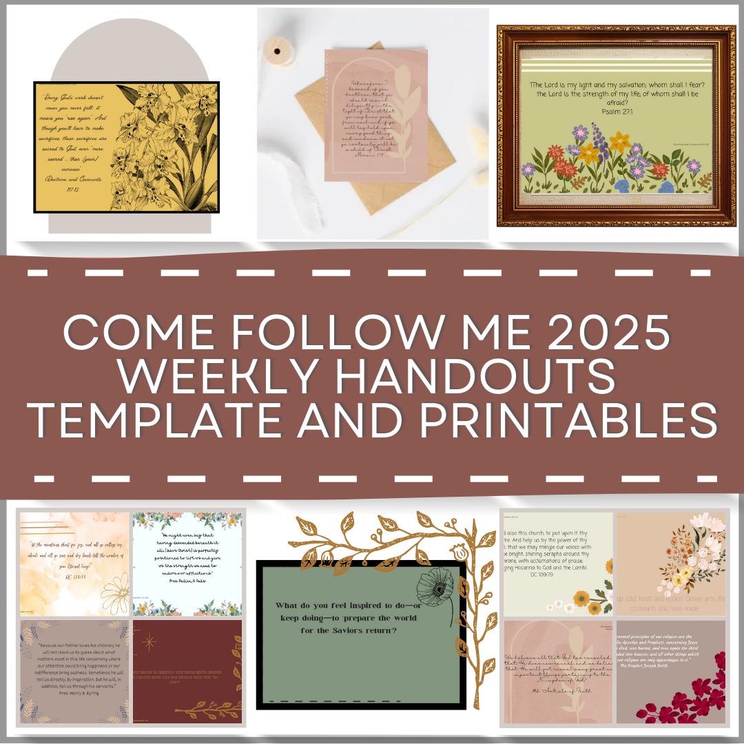 Come Follow Me 2025 Handouts Doctrine and Covenants | Printable ...