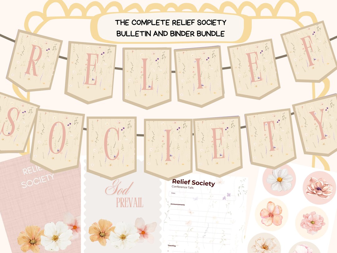 2026 Relief Society Bulletin Decorations | Old Testament | Banner and ...
