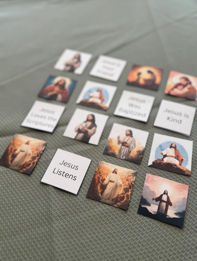 Jesus Christ Matching Game Christian Memory Activity Great for LDS ...