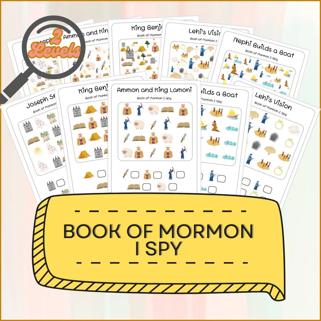 Book of Mormon I Spy Pages | Easter General Conference | Quiet Games ...