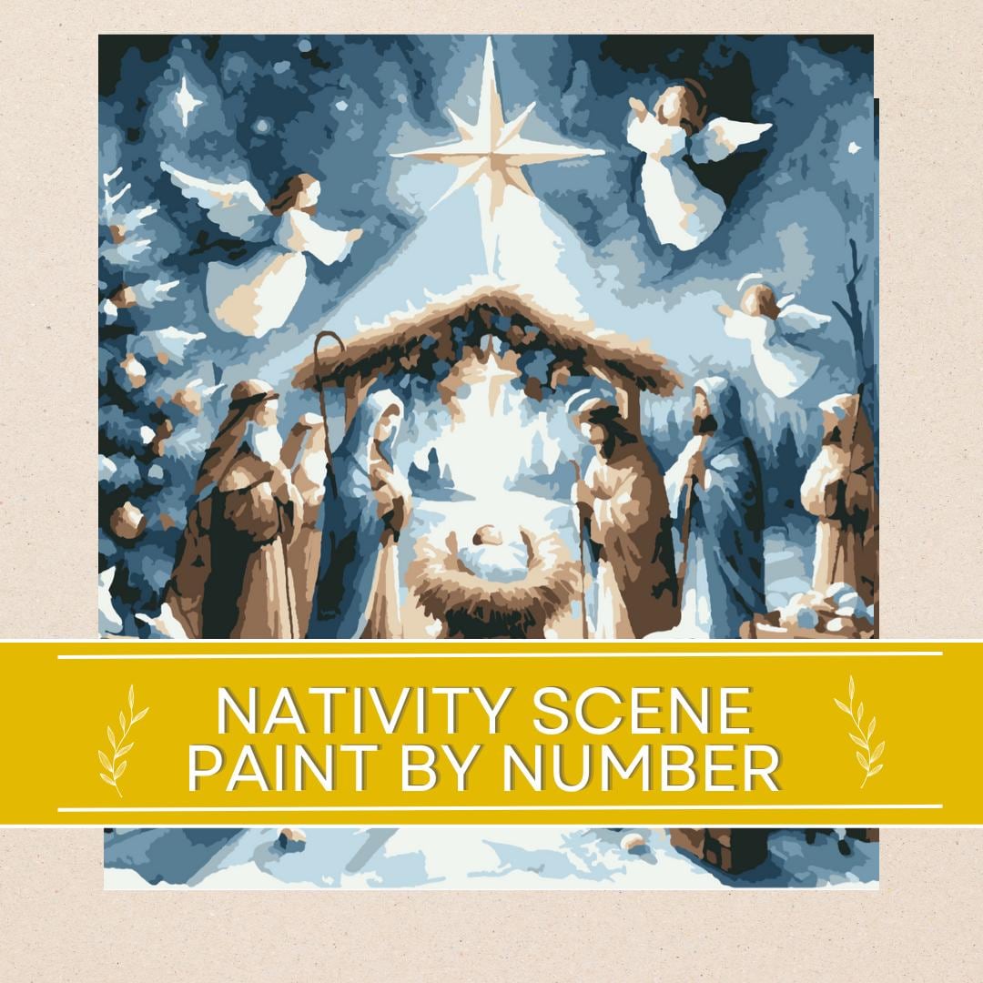 Paint by Number Nativity Scene | Christmas Gift or Craft | Birth of ...