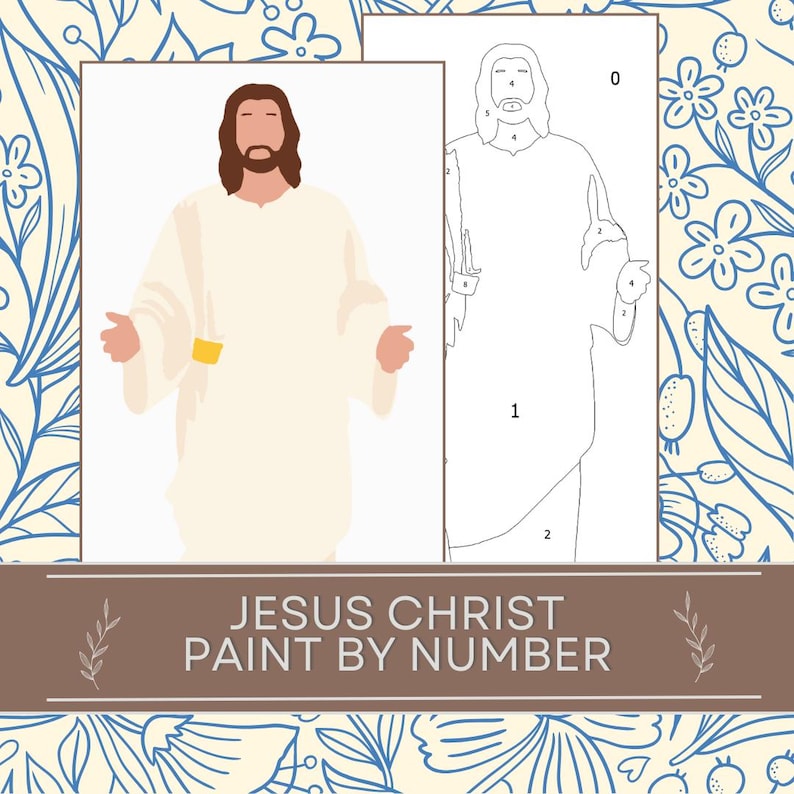 Jesus Christ Faceless Paint by Number | Color by Number | LDS | Kids ...