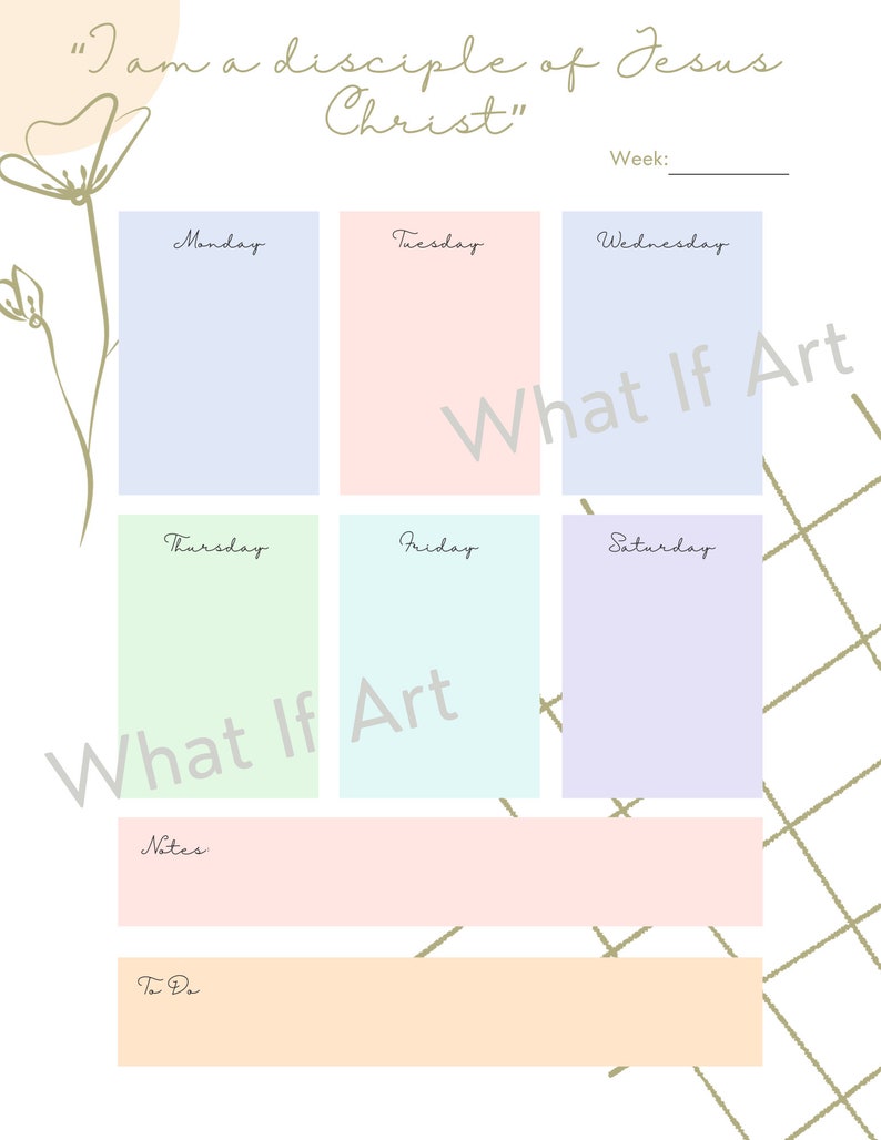 Printable Christian Planner Undated Planner Simple Inspiring Planner ...