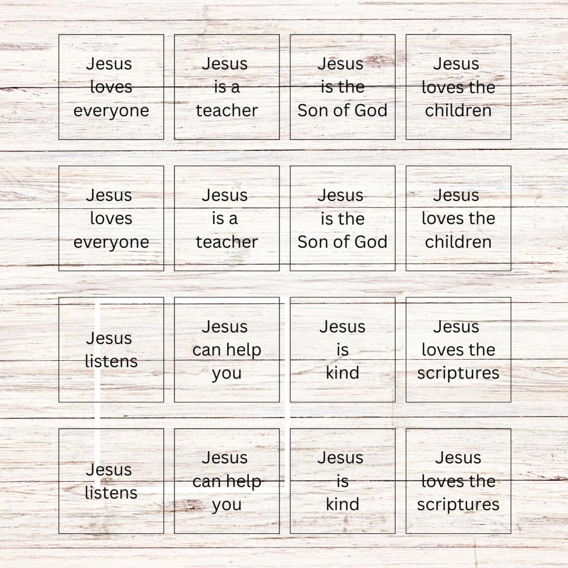 Jesus Matching Game | LDS Christian Memory Activity | Great for Primary ...
