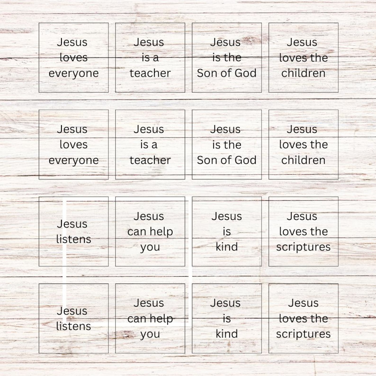 Jesus Matching Game | LDS Christian Memory Activity | Great for Primary ...