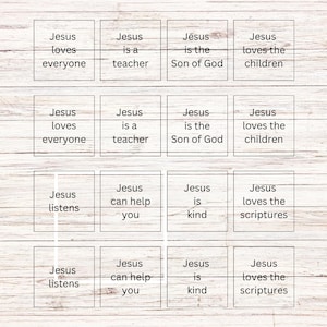 Jesus Matching Game | LDS Christian Memory Activity | Great for Primary ...