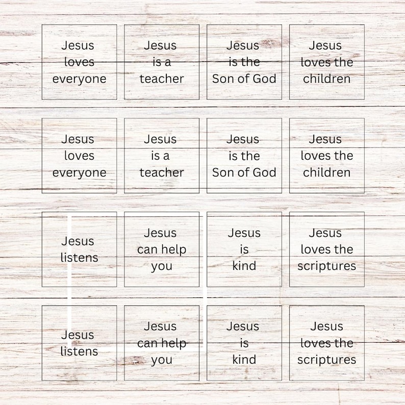 Jesus Matching Game | LDS Christian Memory Activity | Great for Primary ...