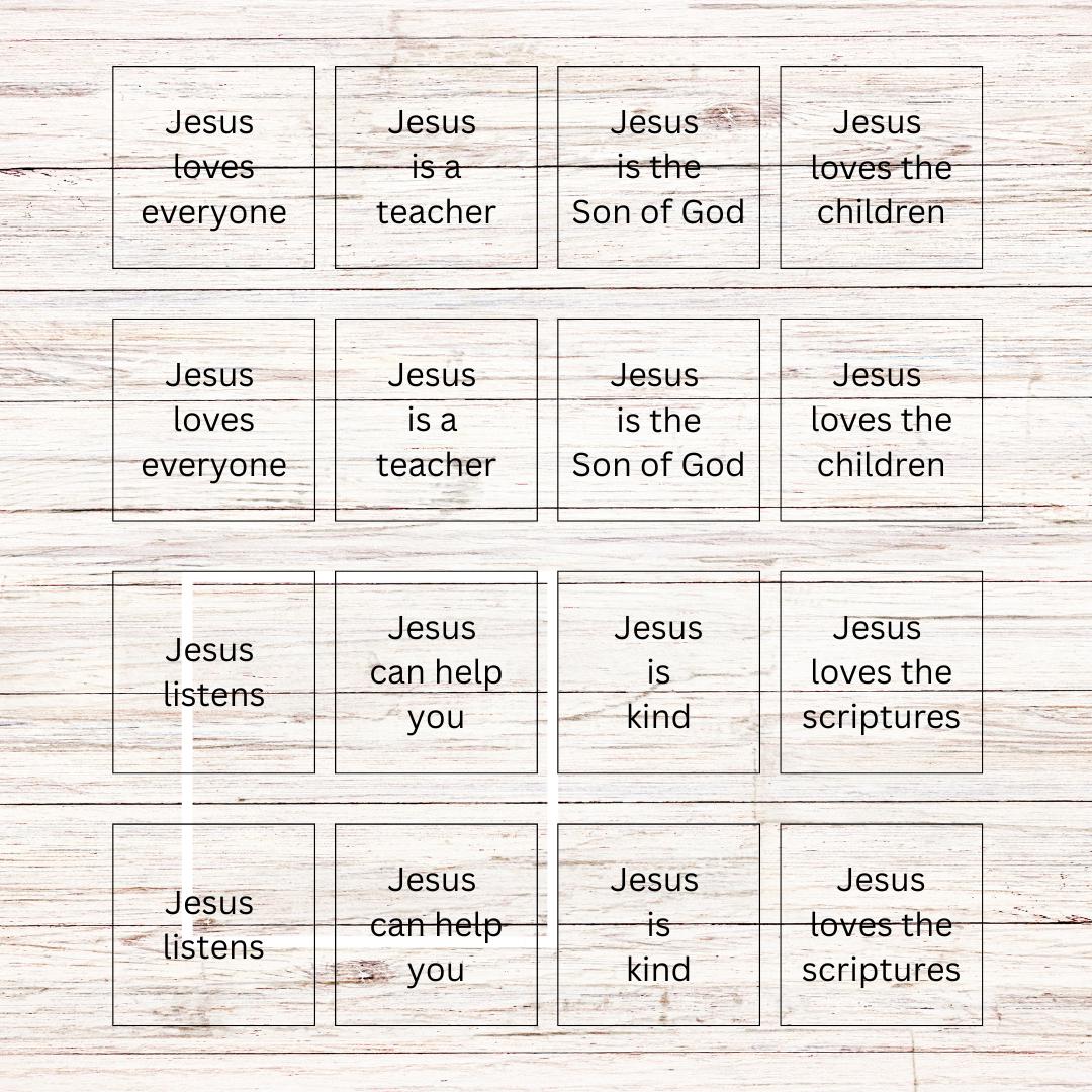 Jesus Matching Game | LDS Christian Memory Activity | Great for Primary ...