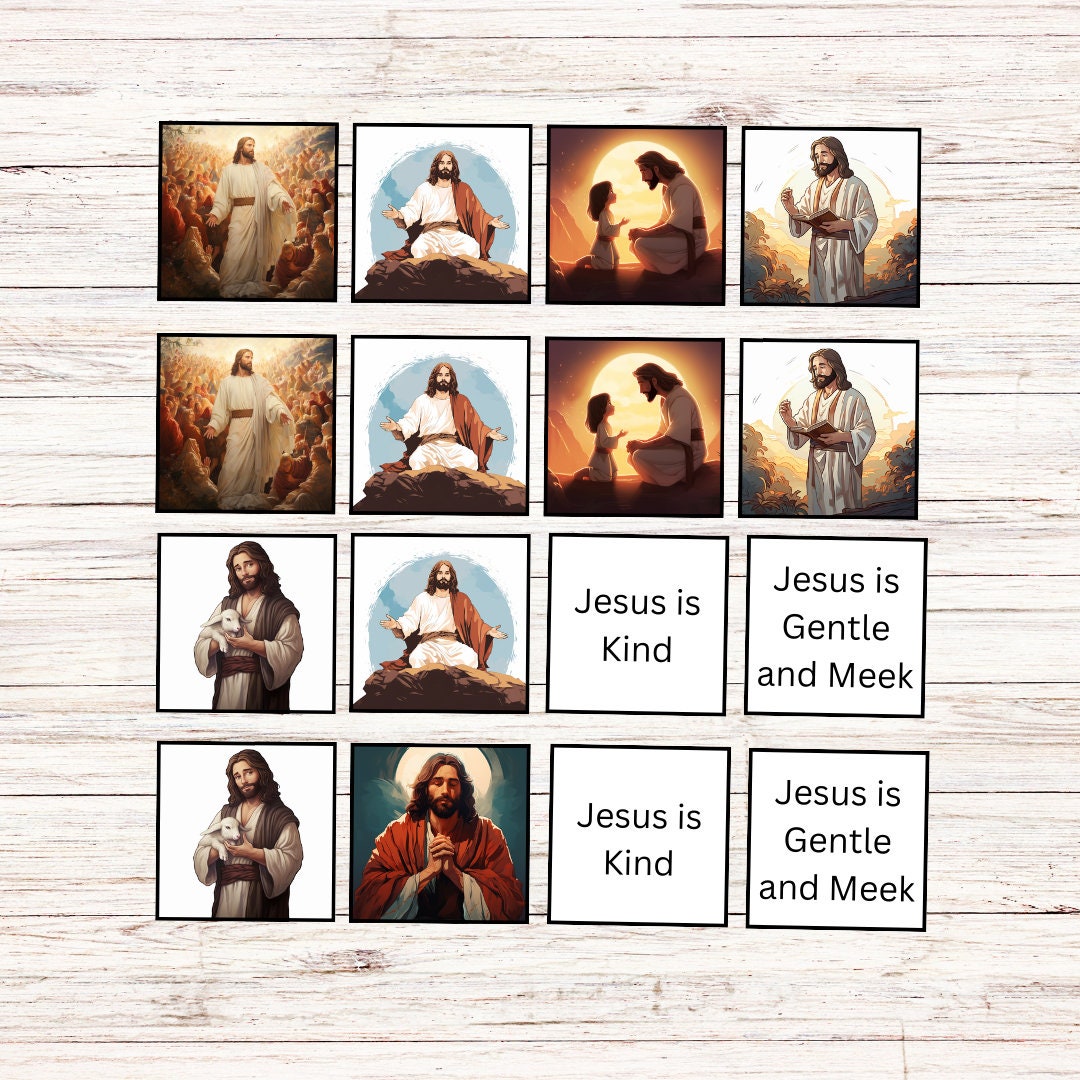 Jesus Christ Matching Game Christian Memory Activity Great for LDS ...