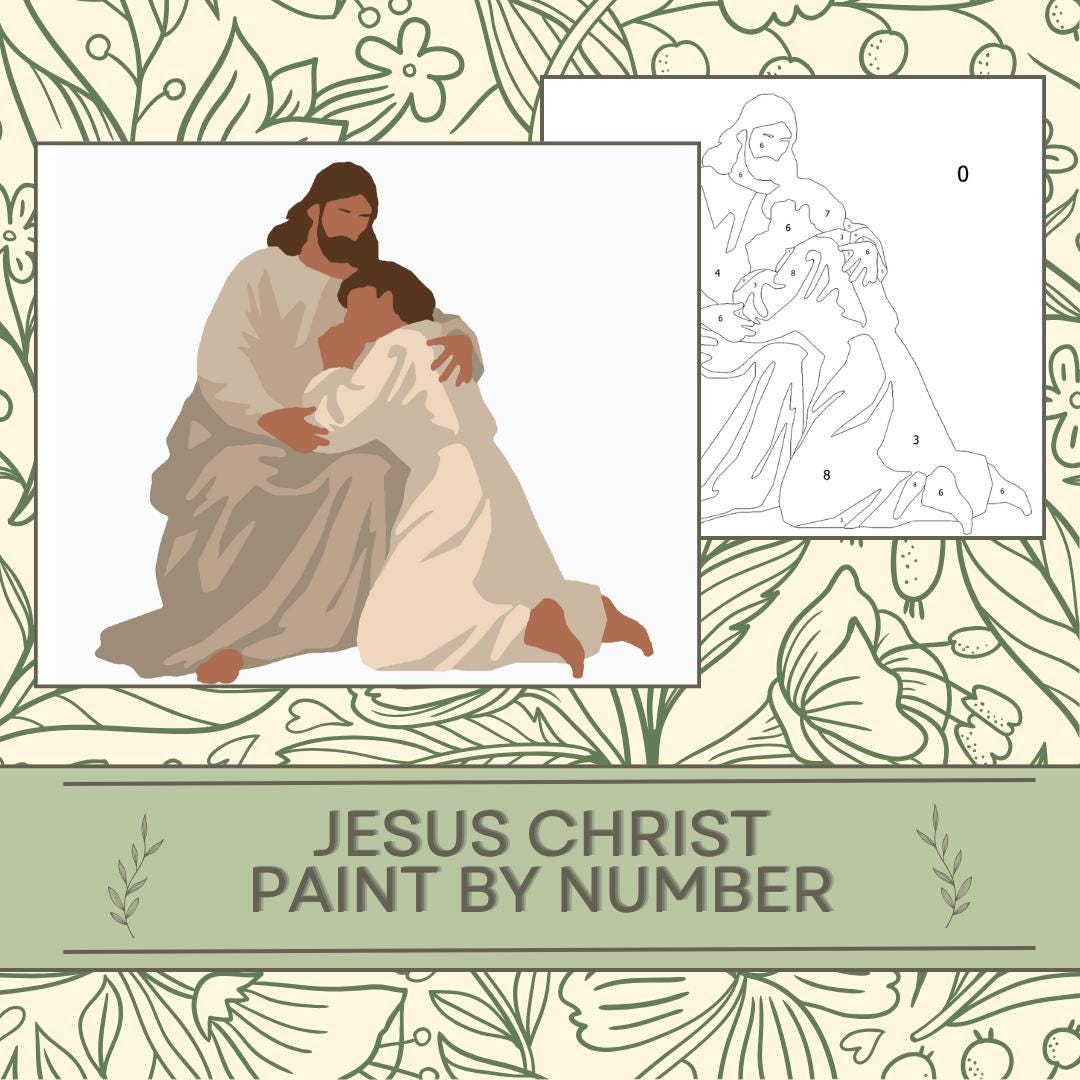 Jesus Christ Paint by Number | Color by Number | LDS Kids Family Home ...