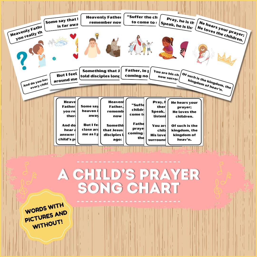 A Child's Prayer Song Chart | LDS Primary Singing Time | Primary ...