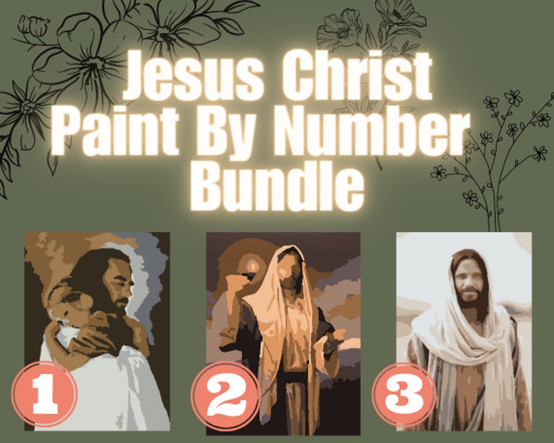 PAINT by NUMBER Bundle of 3 Jesus Christ Photos Religious - Etsy