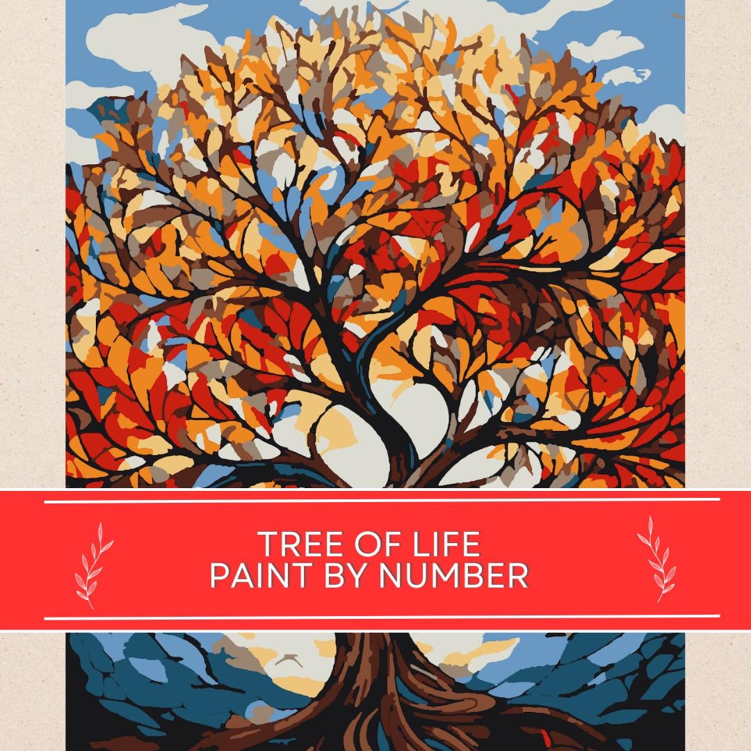 Tree of Life Paint by Number | Nature Painting | Fall Color by Numbers ...