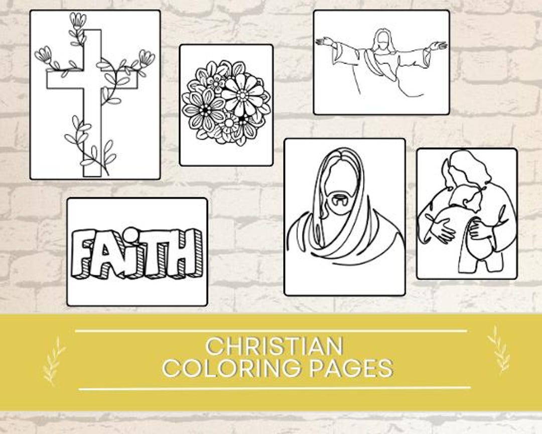 Christian Coloring Pages Printable | Jesus and the Cross Pages | for ...