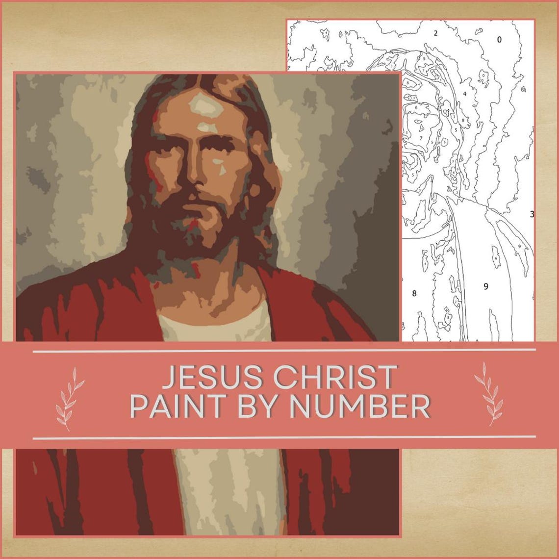 Jesus the Christ Paint by Number | Great for Baptism Gift | Color by ...