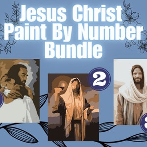 PAINT by NUMBER Bundle of 3 Jesus Christ Photos General - Etsy