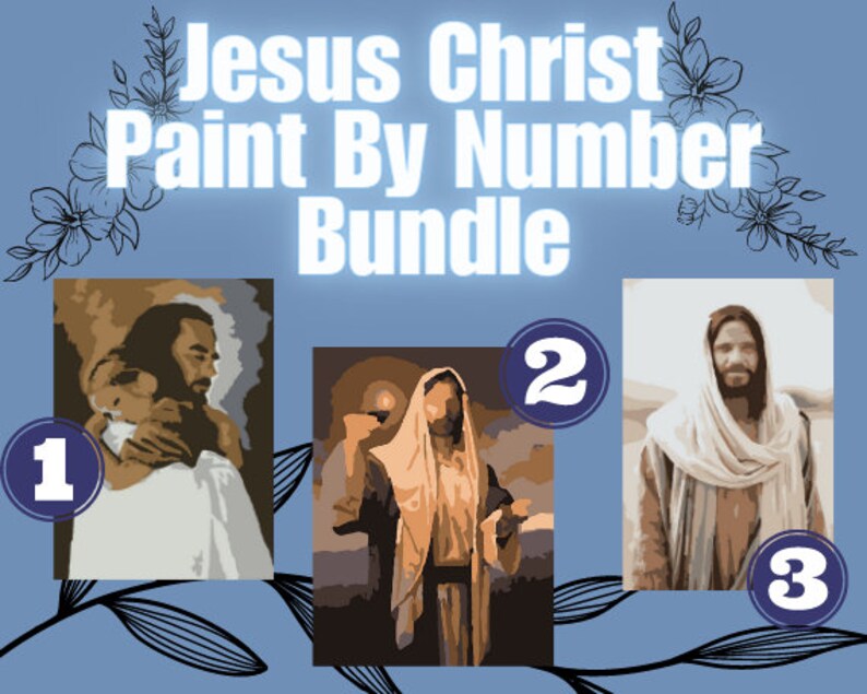 PAINT by NUMBER Bundle of 3 Jesus Christ Photos Religious - Etsy