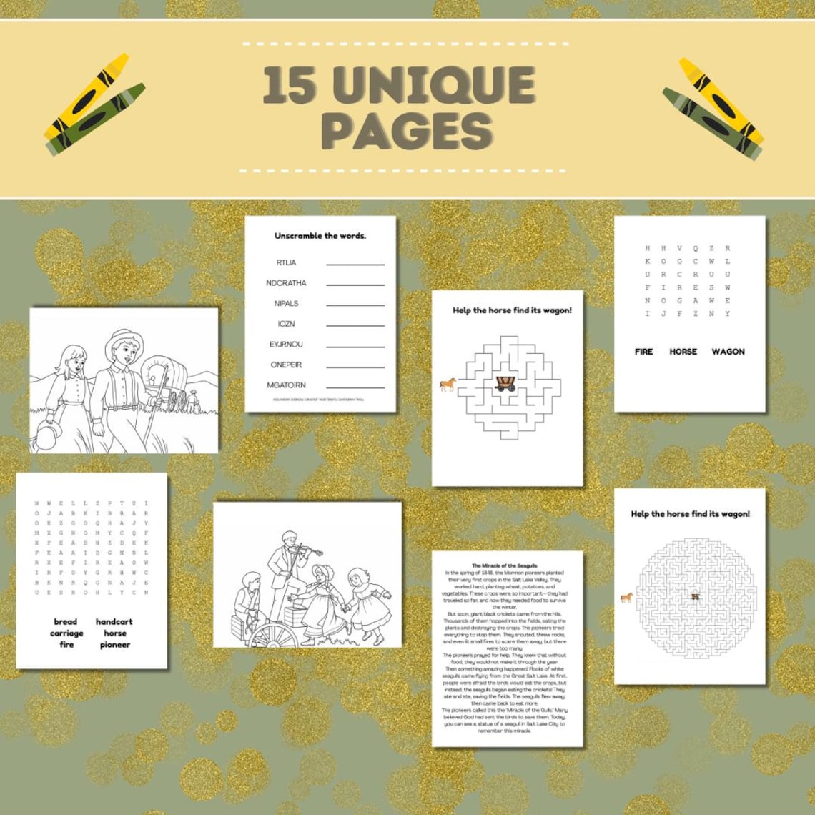 Pioneer Day Activity Packet for Kids and Teens | July 24, 2025 | Mazes ...