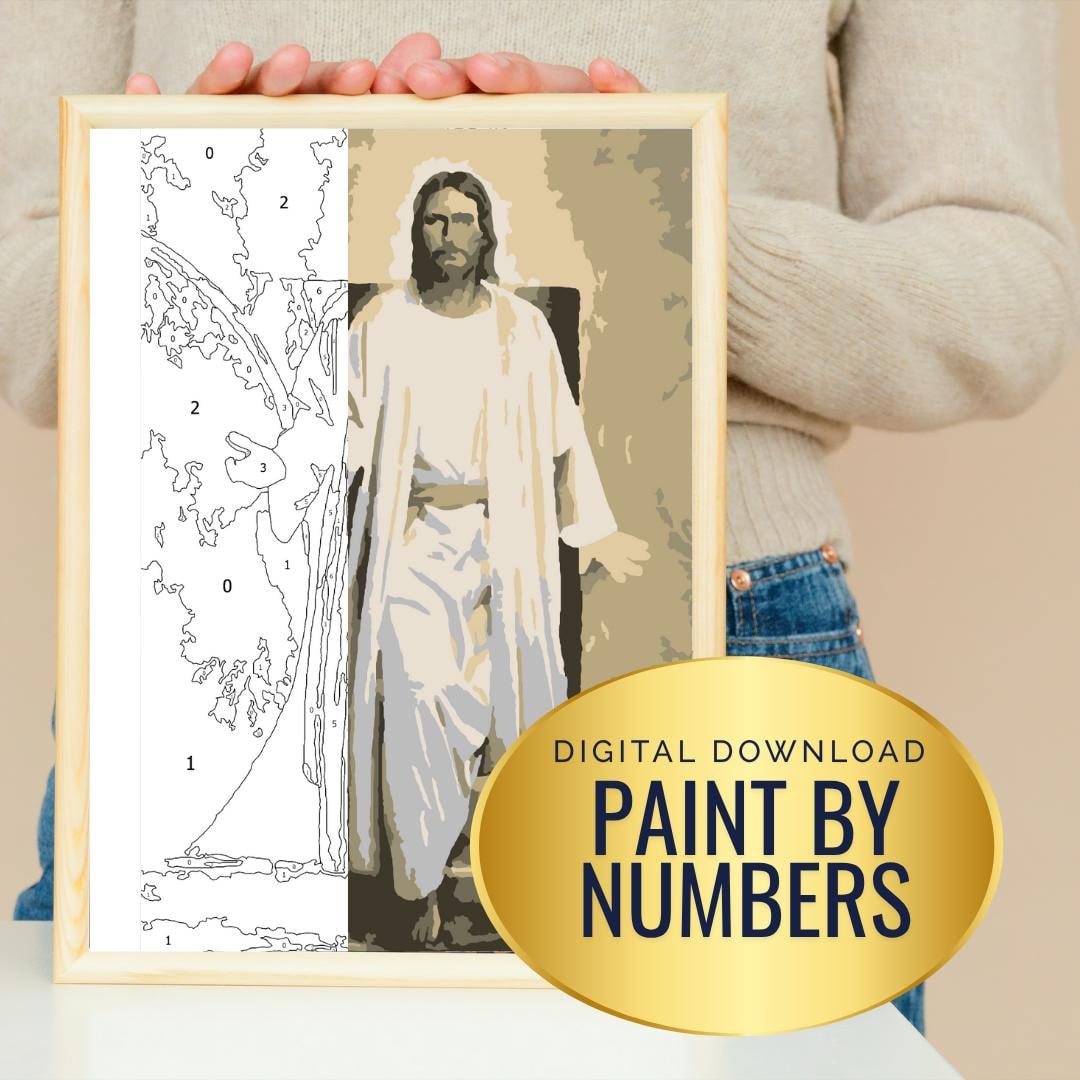 Paint by Number of Jesus Christ Risen at Tomb | General Conference ...
