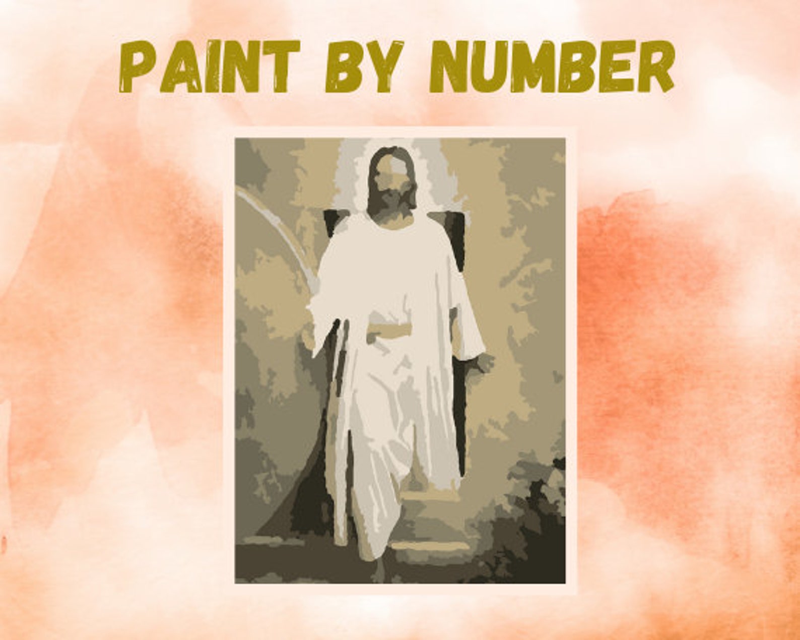PAINT by NUMBER of Jesus Christ Risen at Tomb General - Etsy