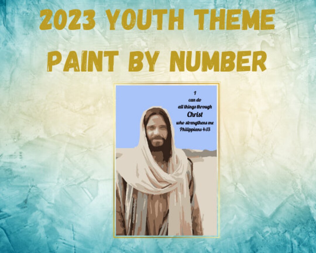 PAINT by NUMBER of Jesus Christ and Youth Theme 2023 - Etsy