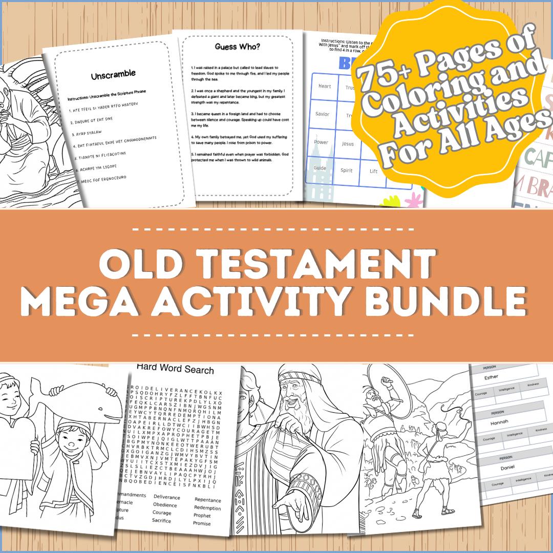 Old Testament Mega Activity Bundle | 75+ Activity and Coloring Pages ...