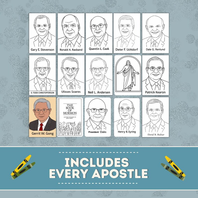 12 Apostles Coloring Pages | First Presidency, Book of Mormon, LDS ...