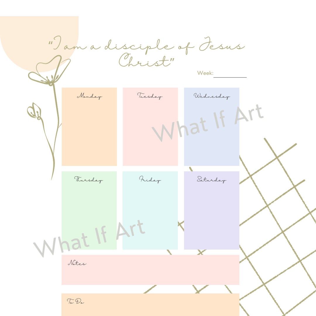 Printable Christian Planner Undated Planner Simple Inspiring Planner ...