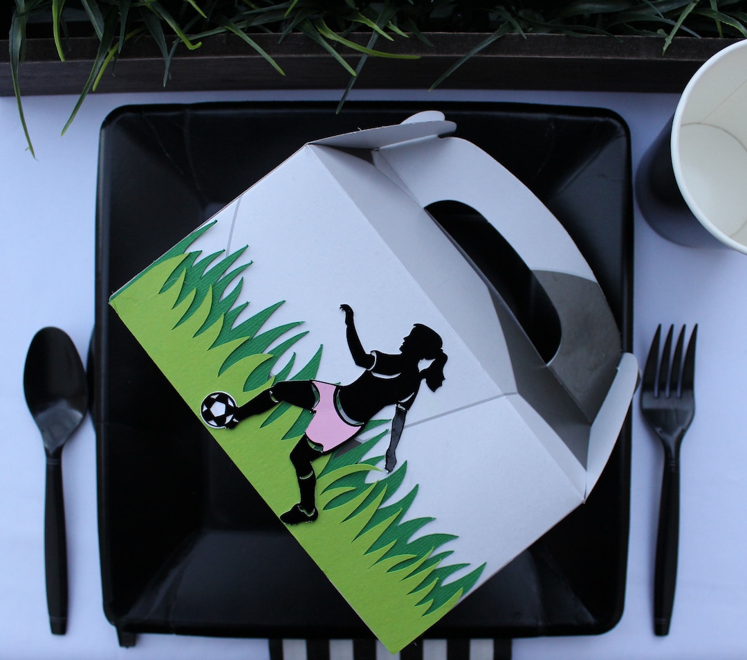 Soccer Treat Boxes, Gable Box, Party Favor, Party Bag, Swag Bag, Gift ...