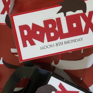 Roblox Treat Box, Roblox Party Favor, Roblox Party Decorations, Gable ...