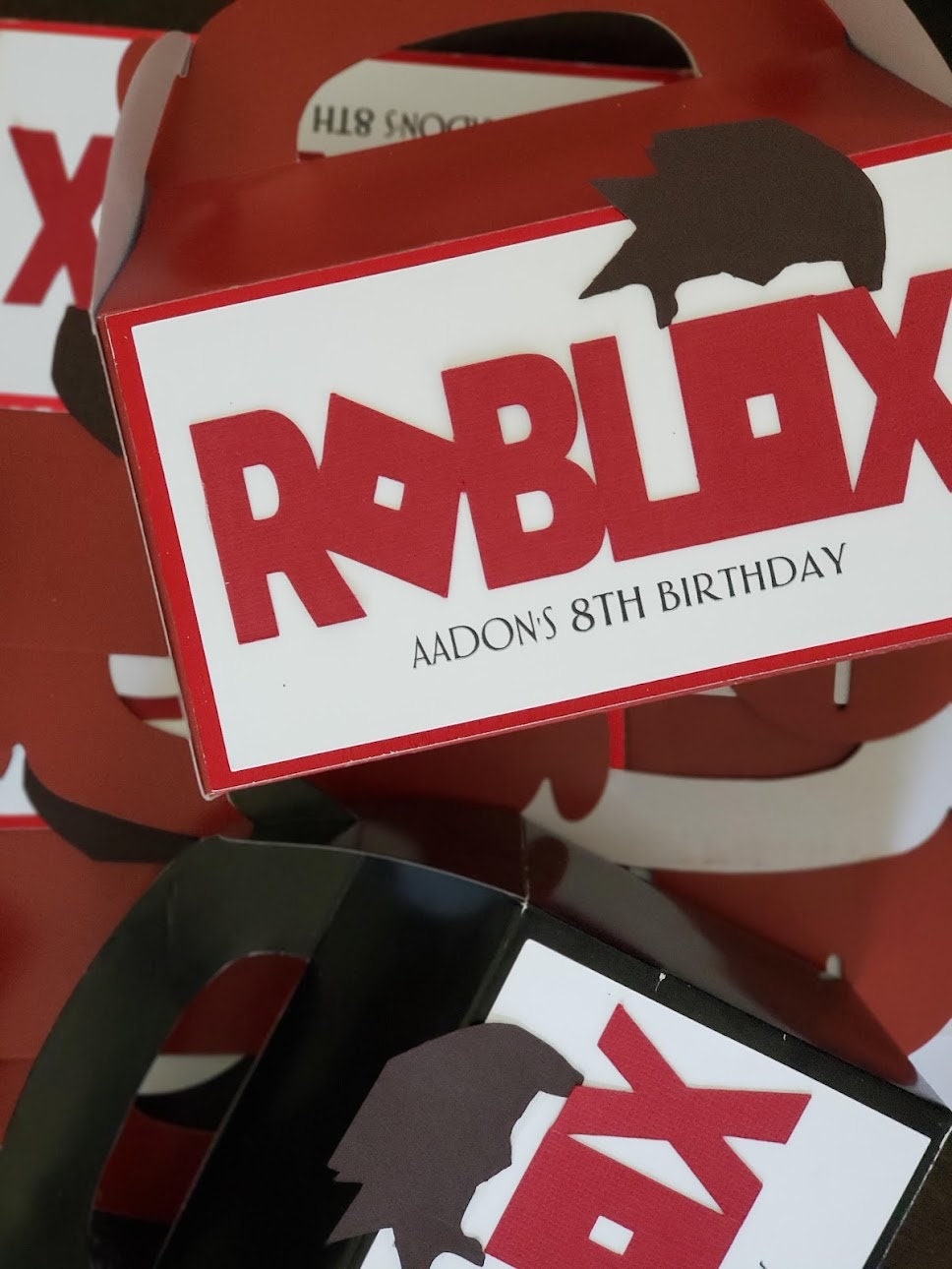 Roblox Treat Box, Roblox Party Favor, Roblox Party Decorations, Gable ...