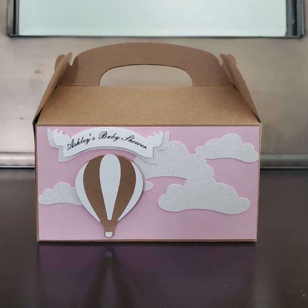 Hot Air Balloon Favor Box, Baby Shower Favor, Gable Box, Baby Shower ...
