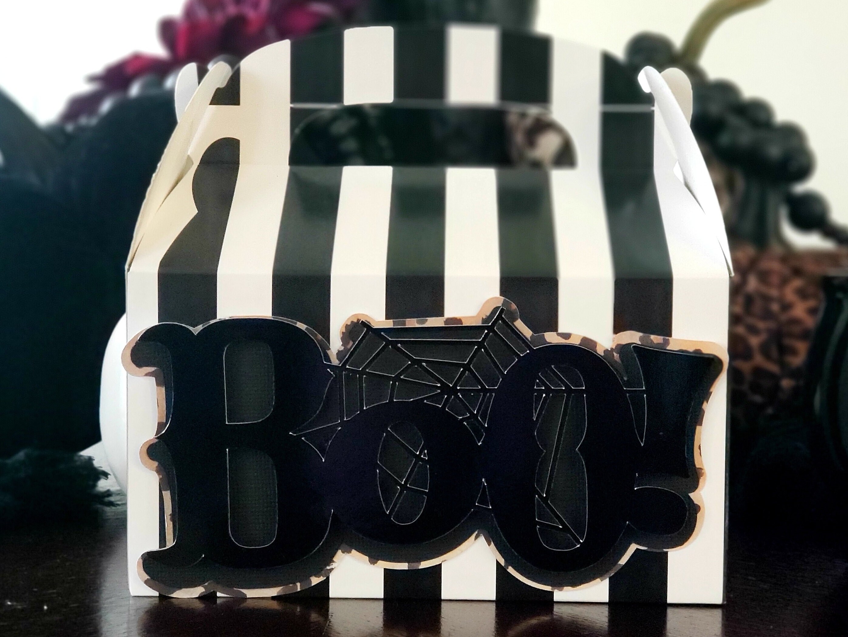 BOO Halloween Treat Boxes, Candy Treat Box, Candy, Halloween, Gable ...