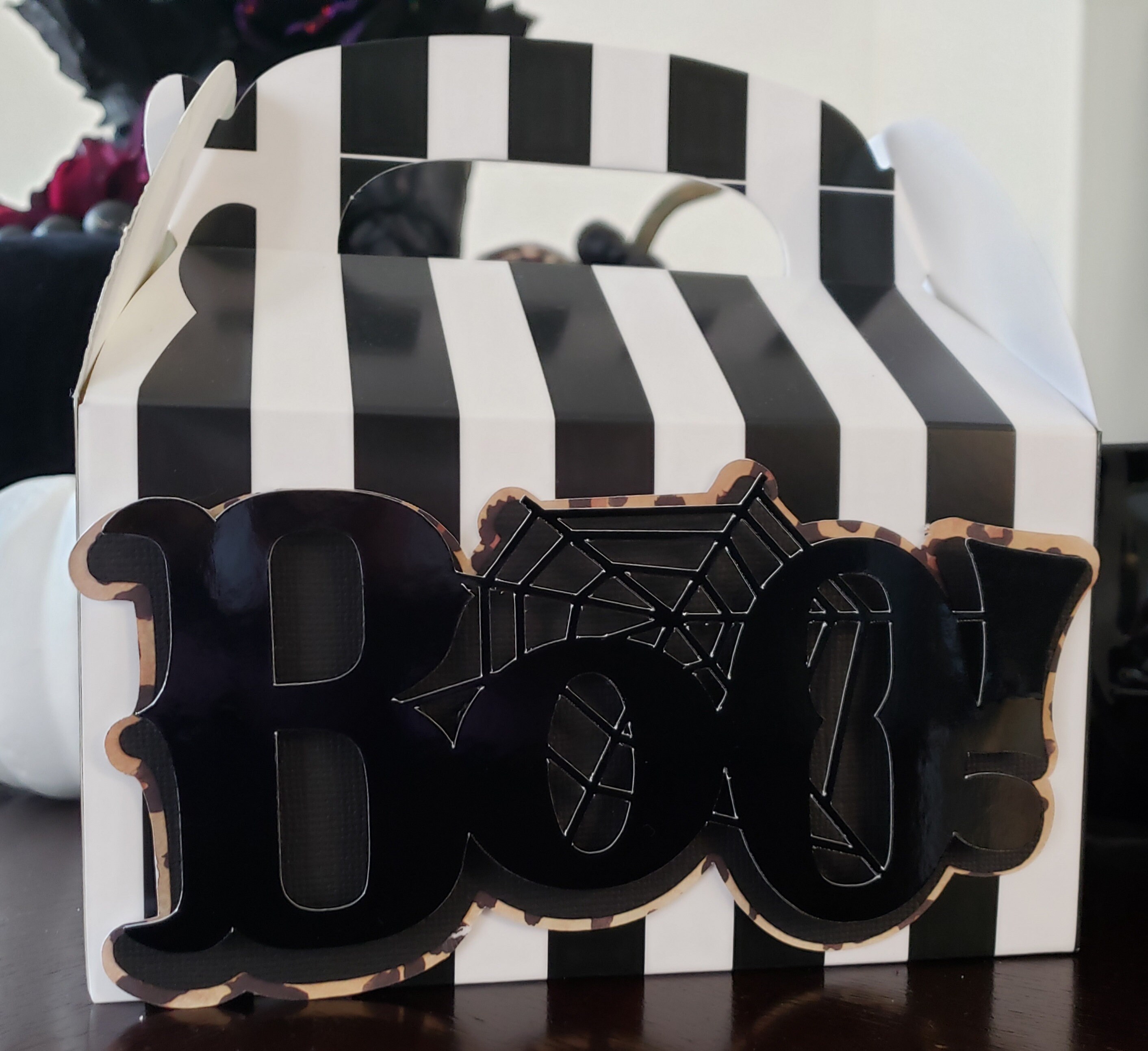 BOO Halloween Treat Boxes, Candy Treat Box, Candy, Halloween, Gable ...
