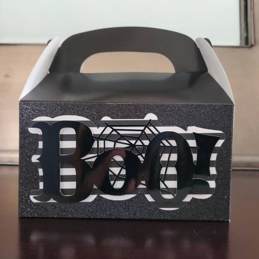 BOO Halloween Treat Boxes, Candy Treat Box, Candy, Halloween, Gable ...