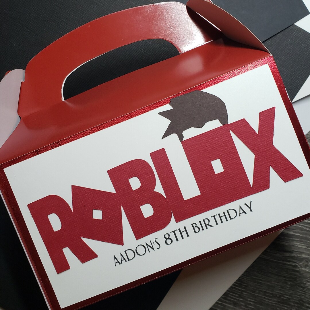 Roblox Treat Box, Roblox Party Favor, Roblox Party Decorations, Gable ...