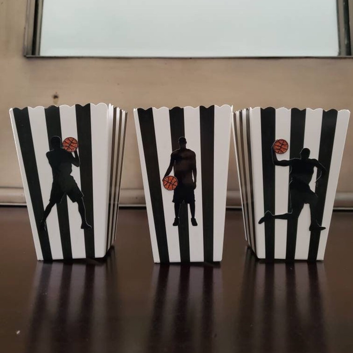 Basketball Popcorn Treat Boxes Party Favor Birthday | Etsy