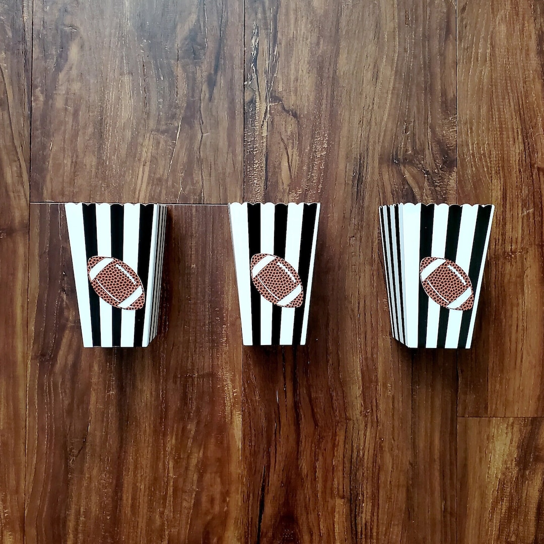 Football, Popcorn Treat Boxes, Gift Box, Treat Box, Gable Box, Birthday ...