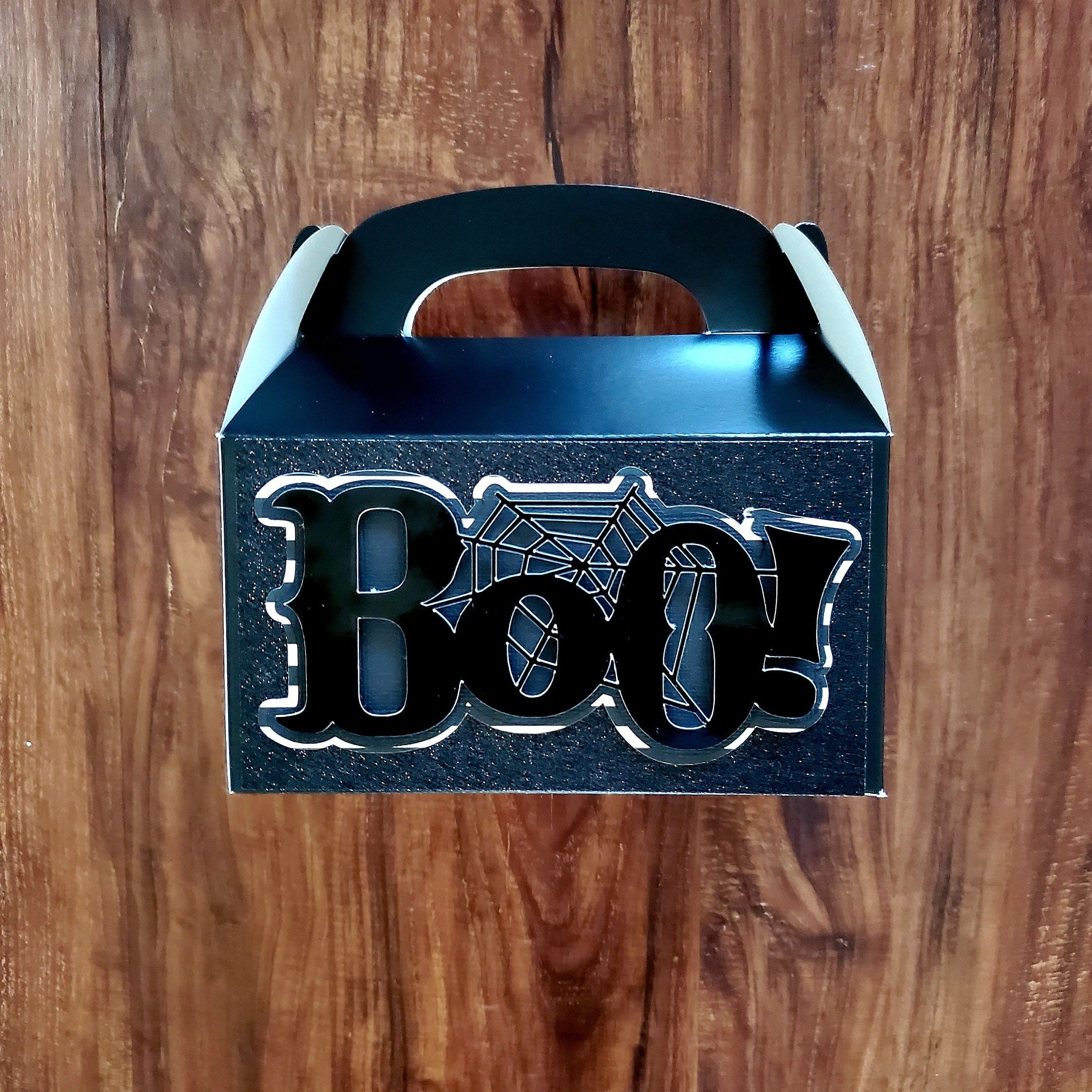 BOO Halloween Treat Boxes, Candy Treat Box, Candy, Halloween, Gable ...